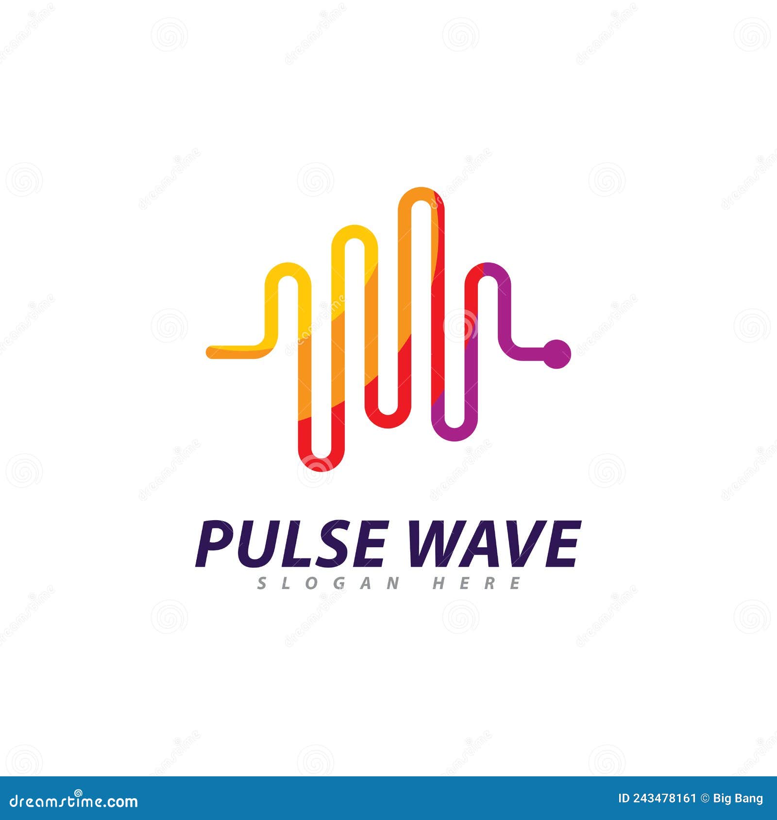 Pulse Wave Logo Vector. Creative Sound Waves Logo Concept Design ...