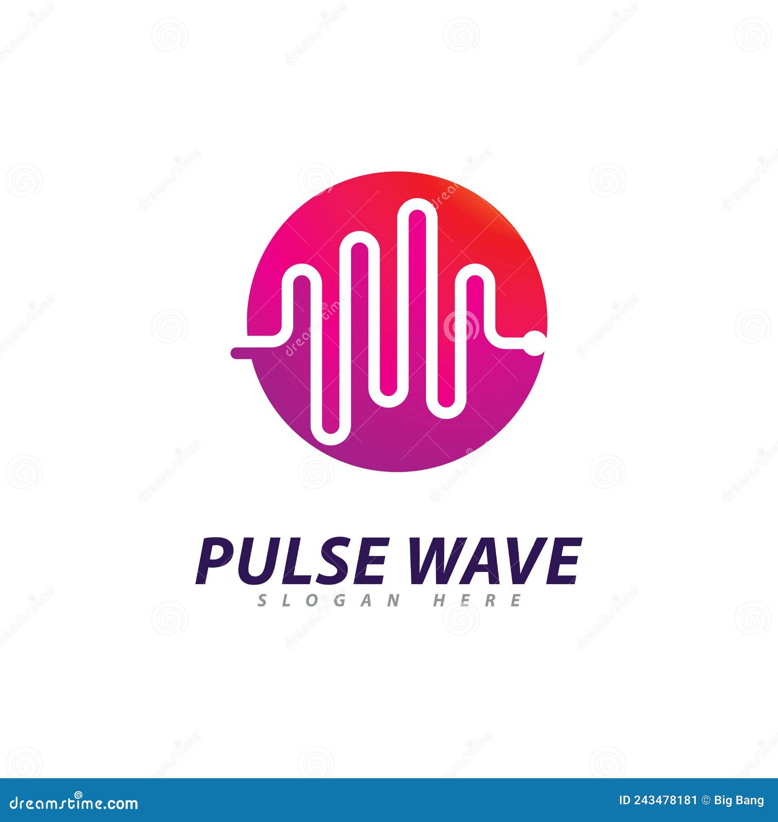 Pulse Wave Logo Vector. Creative Sound Waves Logo Concept Design ...