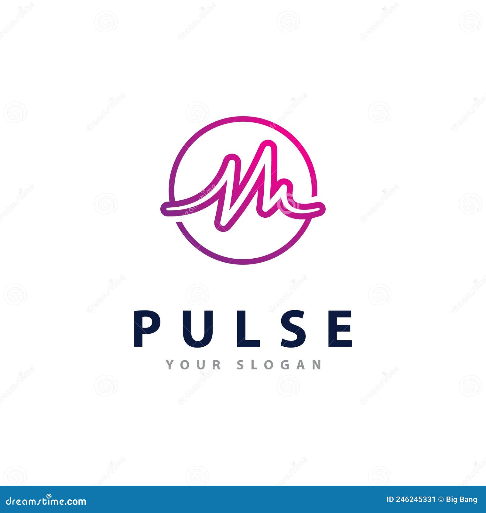 Pulse Wave Logo Vector. Creative Sound Waves Logo Concept Design ...