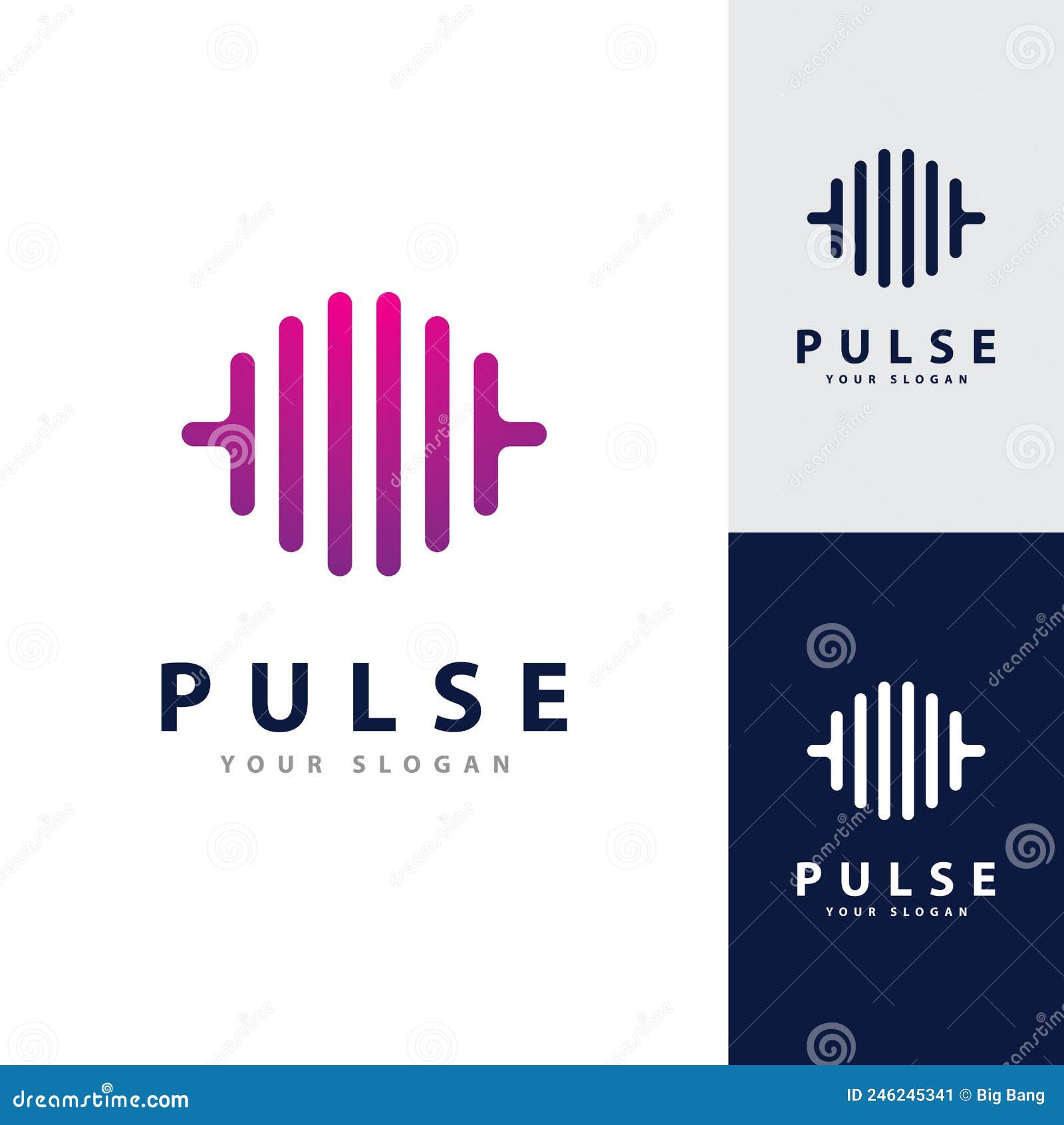 Pulse Wave Logo Vector. Creative Sound Waves Logo Concept Design ...
