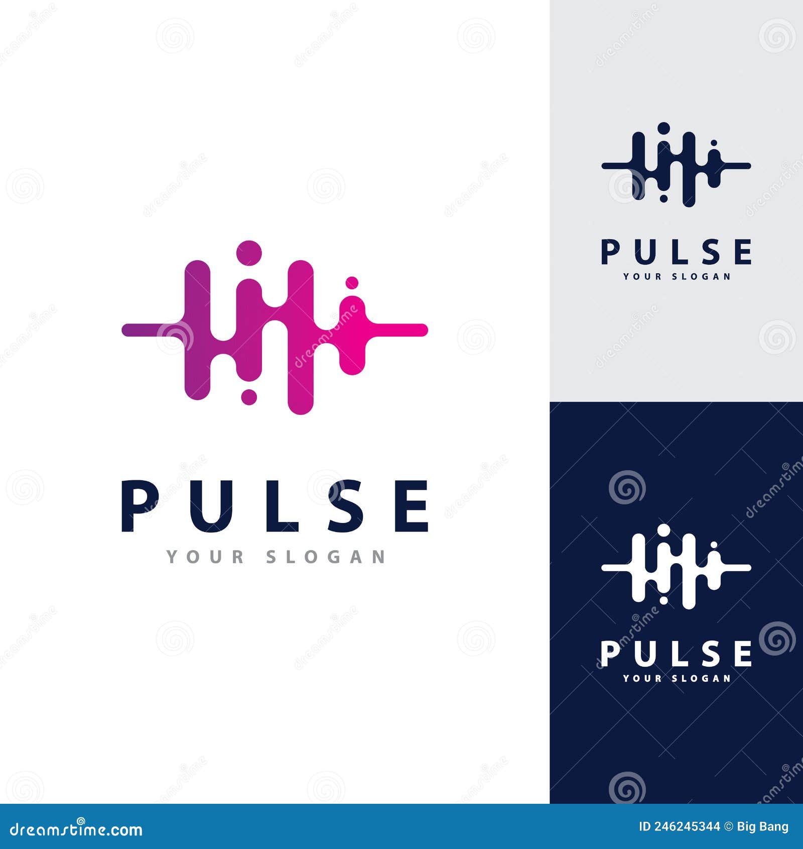 Pulse Wave Logo Vector. Creative Sound Waves Logo Concept Design ...