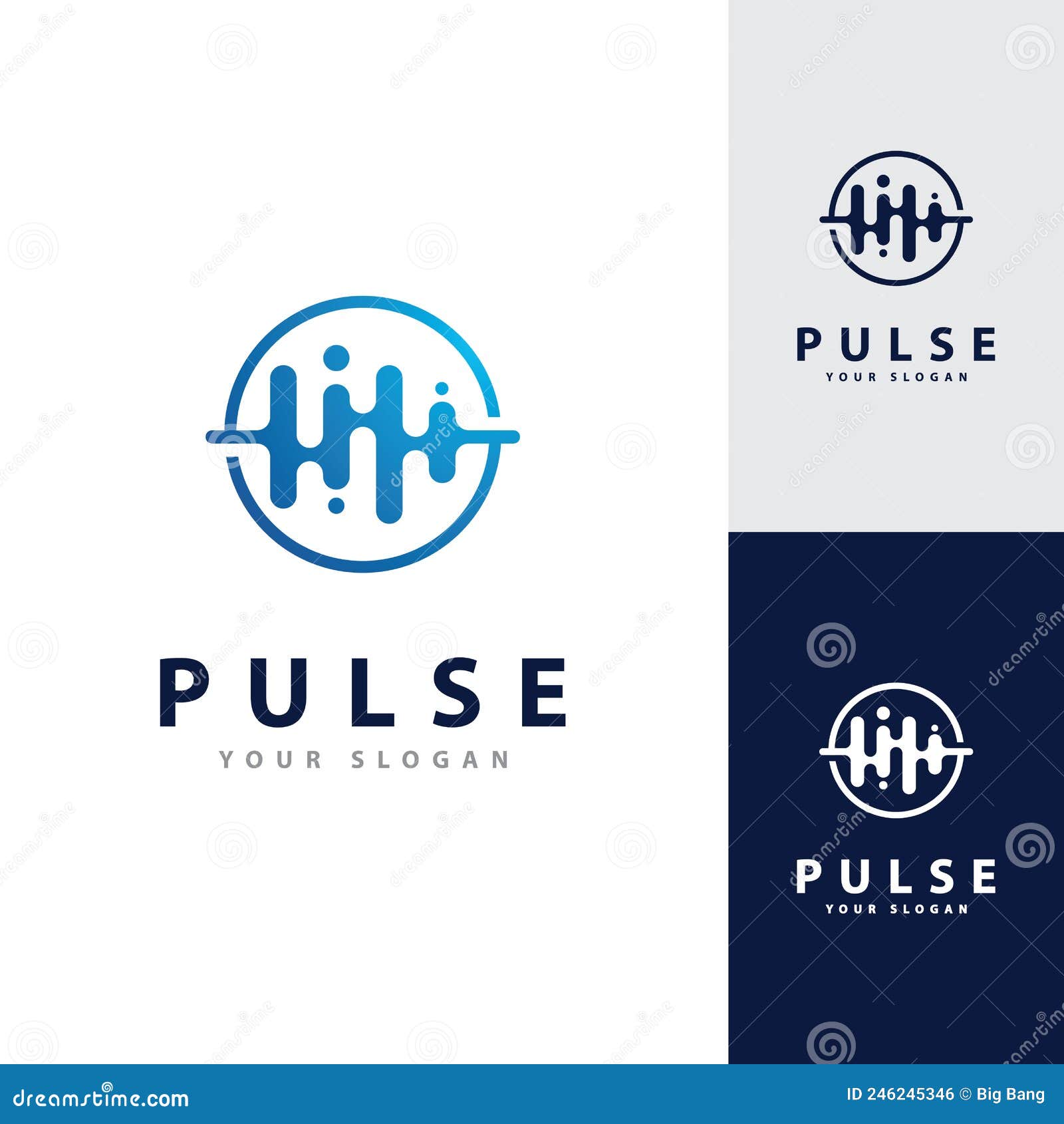 Pulse Wave Logo Vector. Creative Sound Waves Logo Concept Design ...