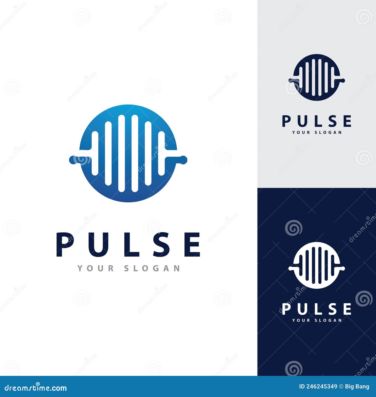 Pulse Wave Logo Vector. Creative Sound Waves Logo Concept Design ...