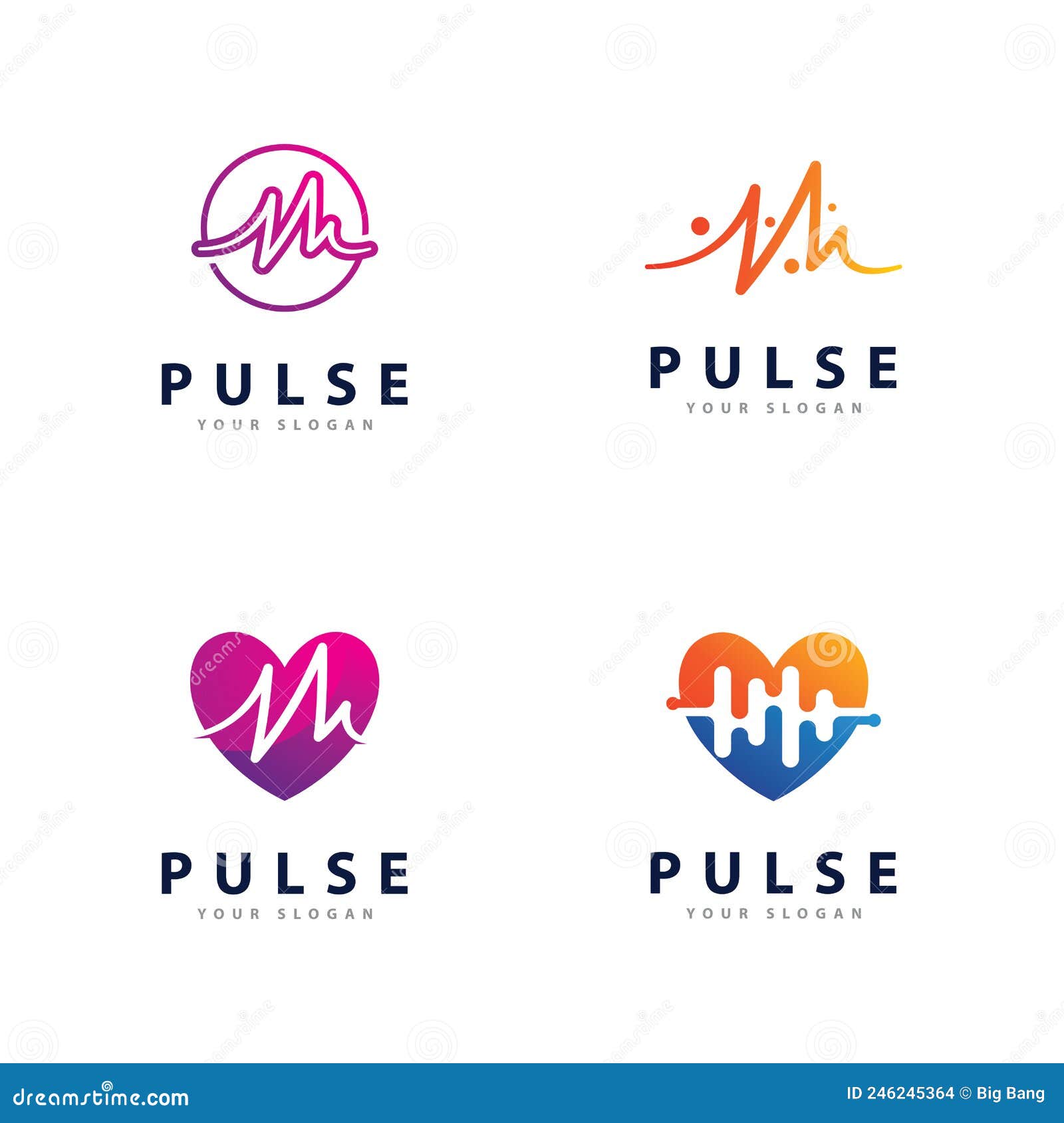 Pulse Wave Logo Vector. Creative Sound Waves Logo Concept Design ...