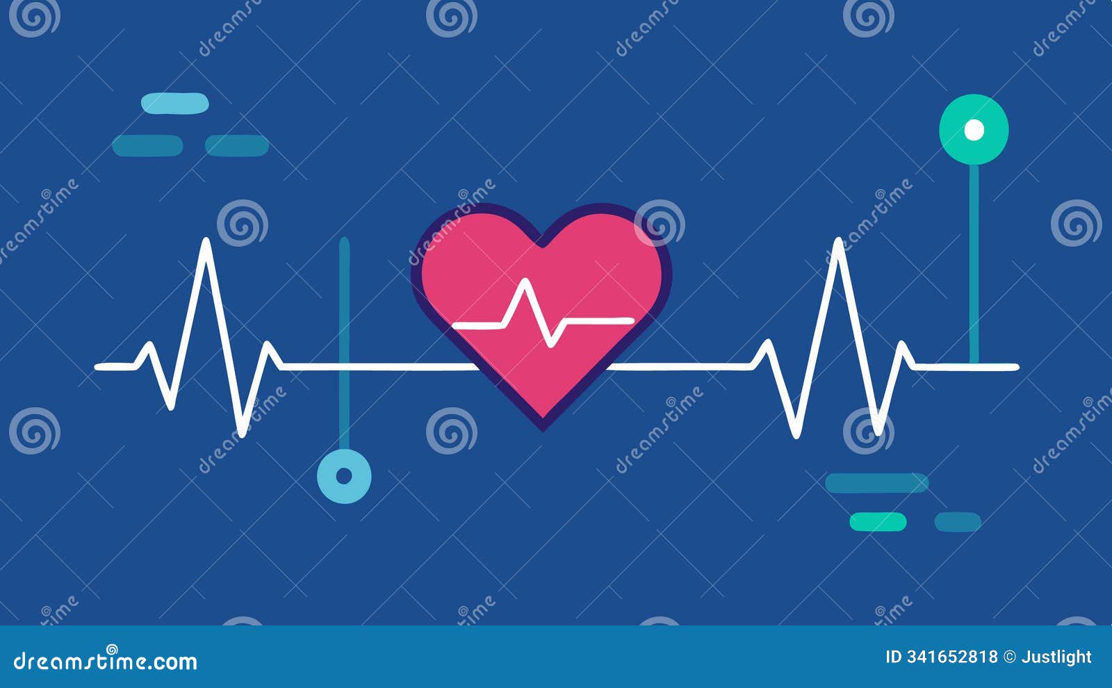 Pulse Waves Waveforms Symbolizing Heartbeats Alongside An AI Interface ...