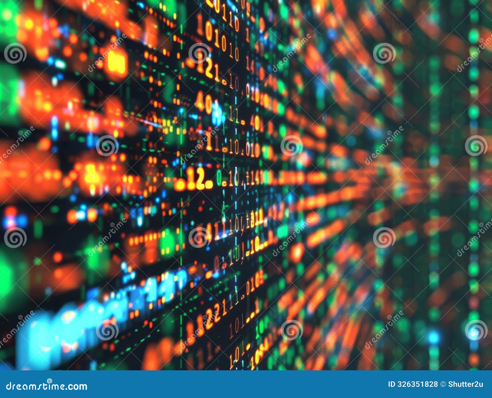 The Pulsing Flow of Digital Code in Cyberspace Signaling the Movement ...