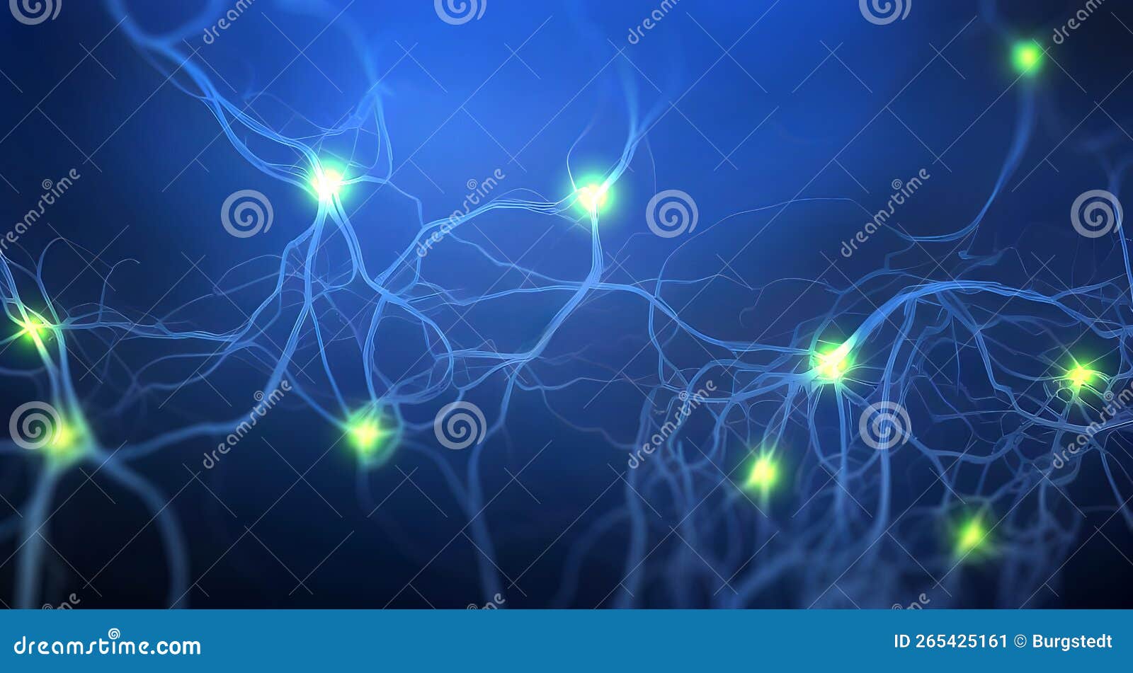 Pulsing Signals between Nerve Cells Inside a Neuronal Network Stock ...