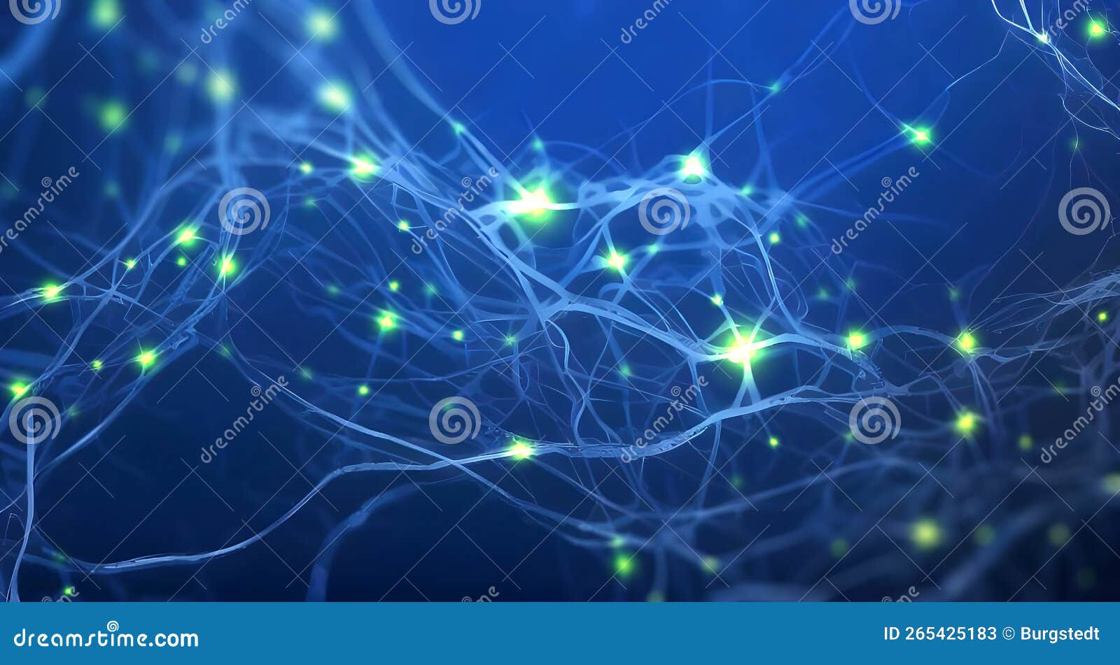 Pulsing Signals between Nerve Cells Inside a Neuronal Network Stock ...