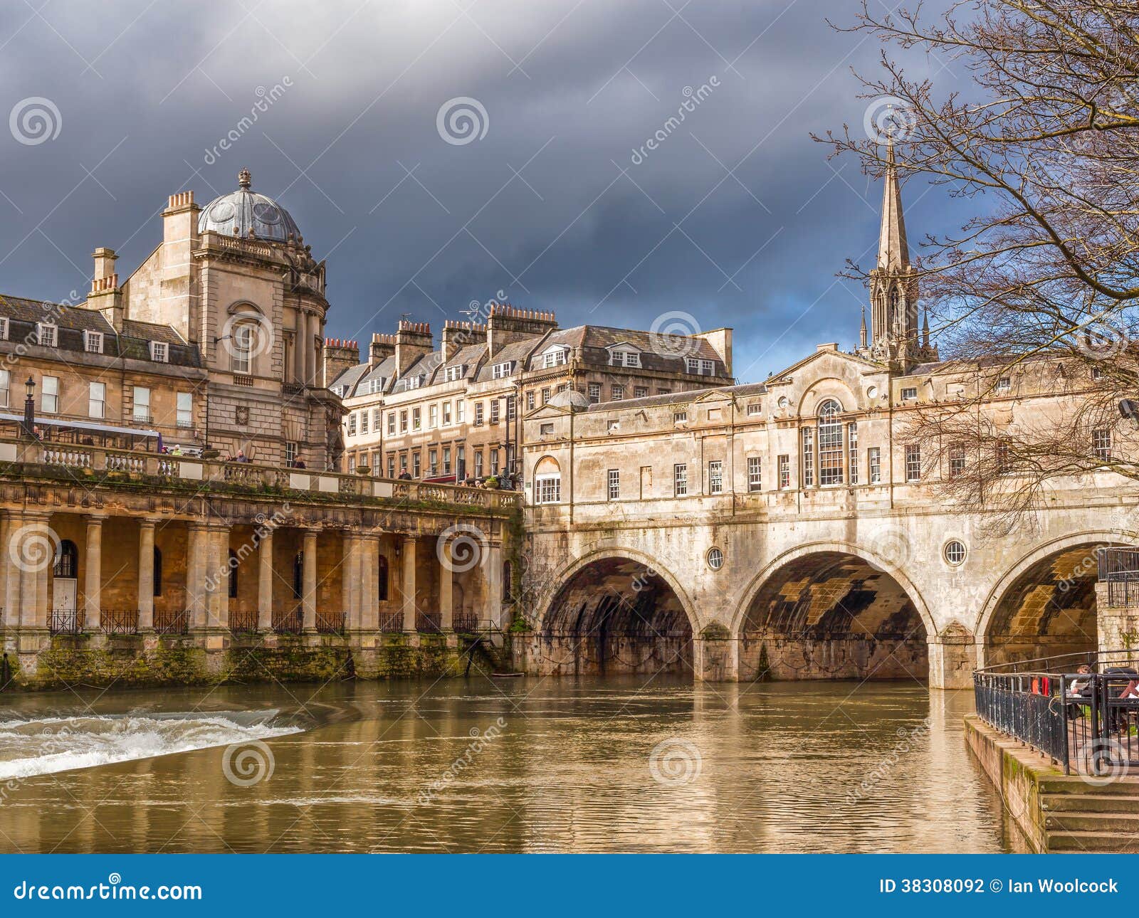 Pulteney Bridge Bath England Stock Photo - Image of landmark ...
