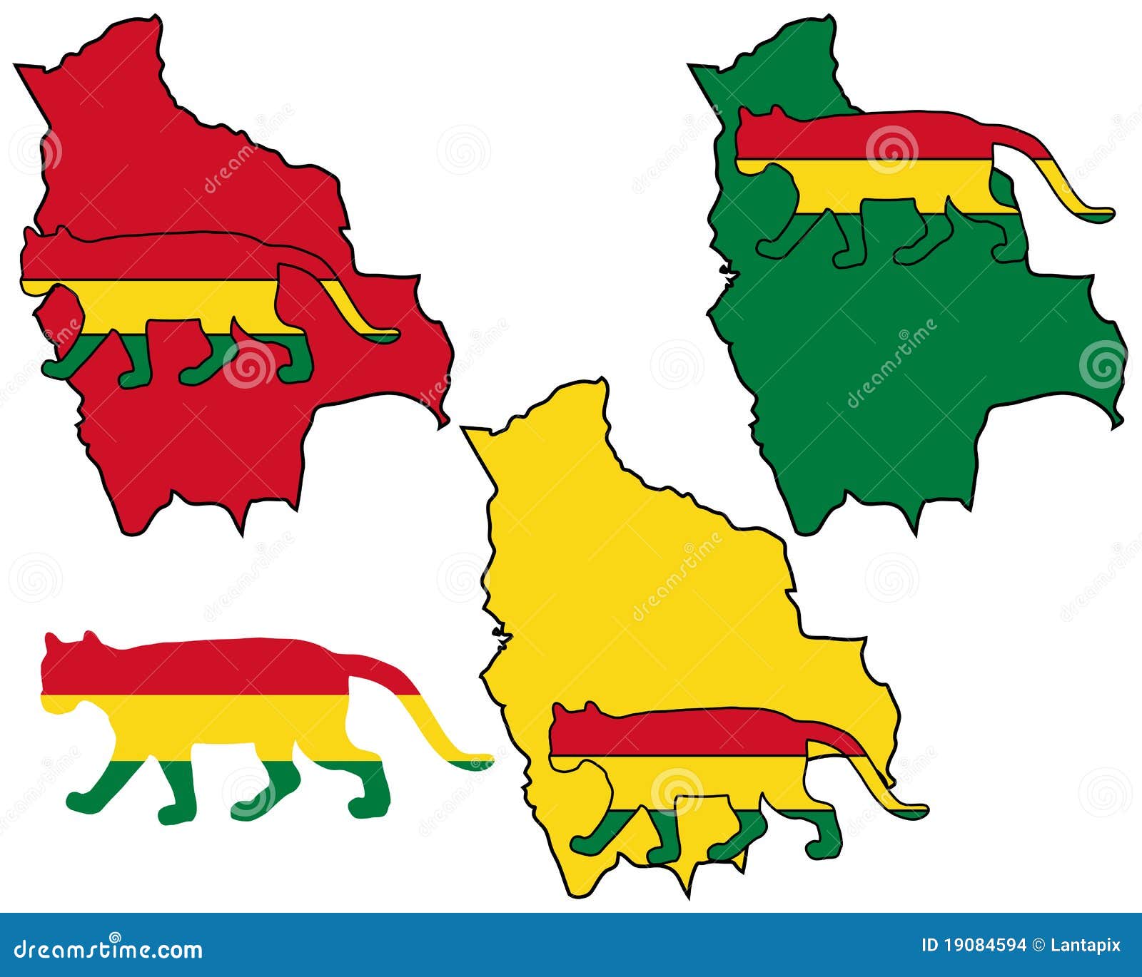 Puma Bolivia ilustración del vector. Ilustración de puma - 19084594