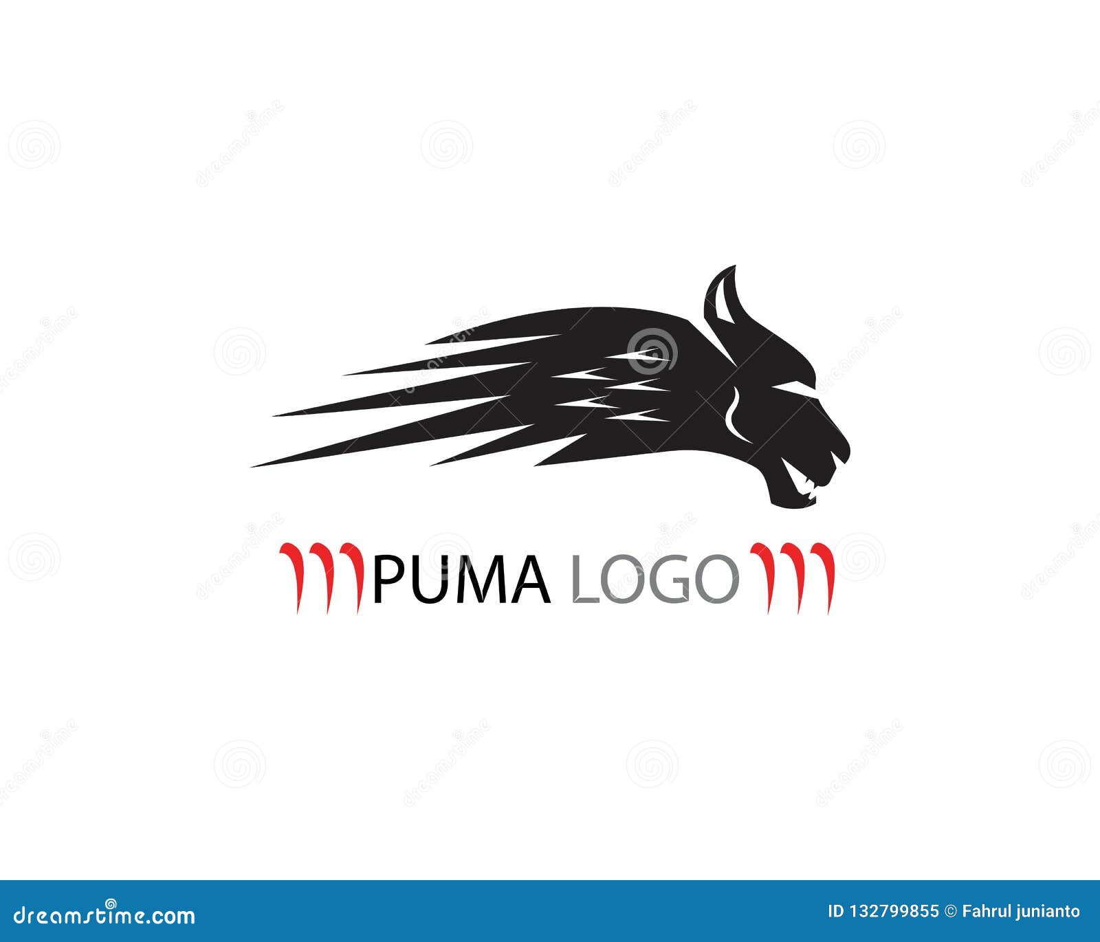 Puma Head Icon Logo Template Stock Vector - Illustration of black ...