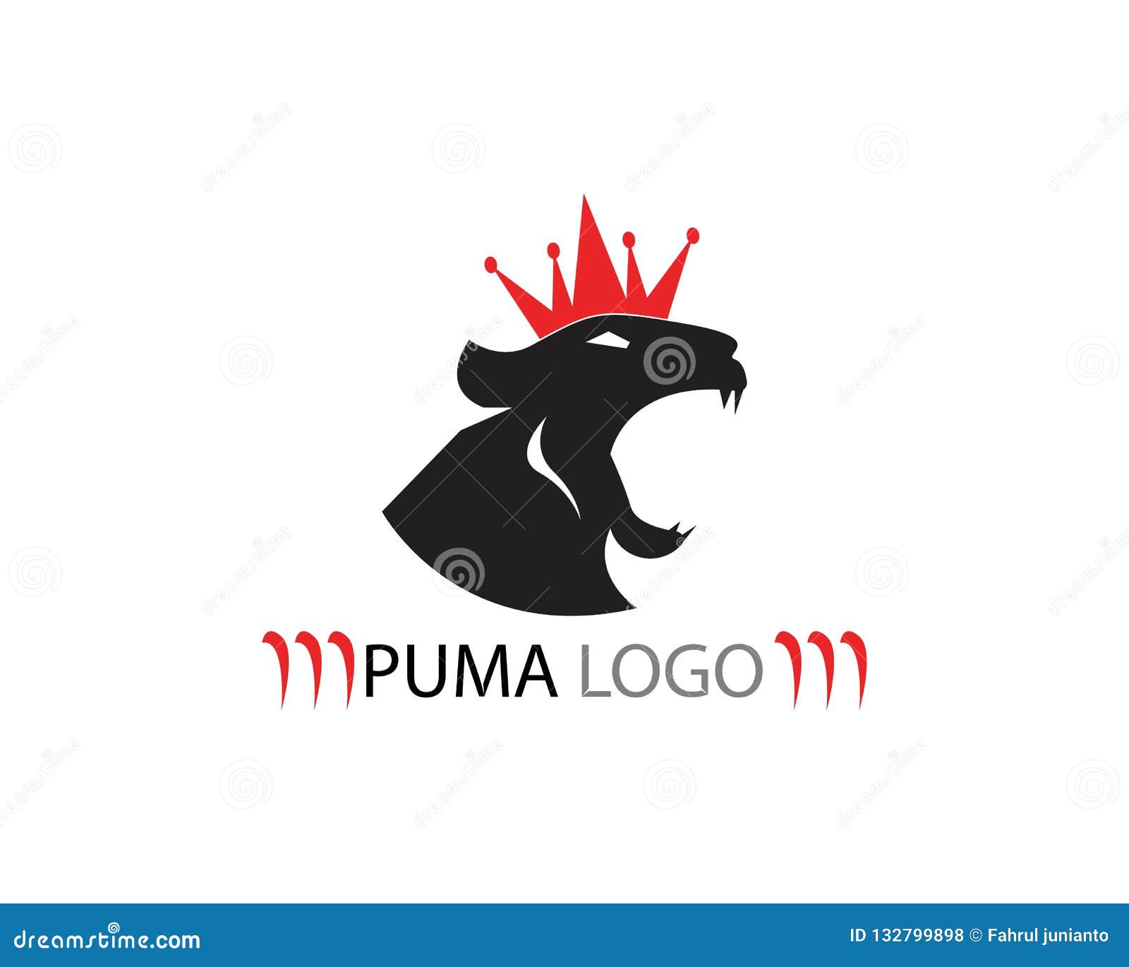 Puma Head Icon Logo Template Stock Vector - Illustration of team ...