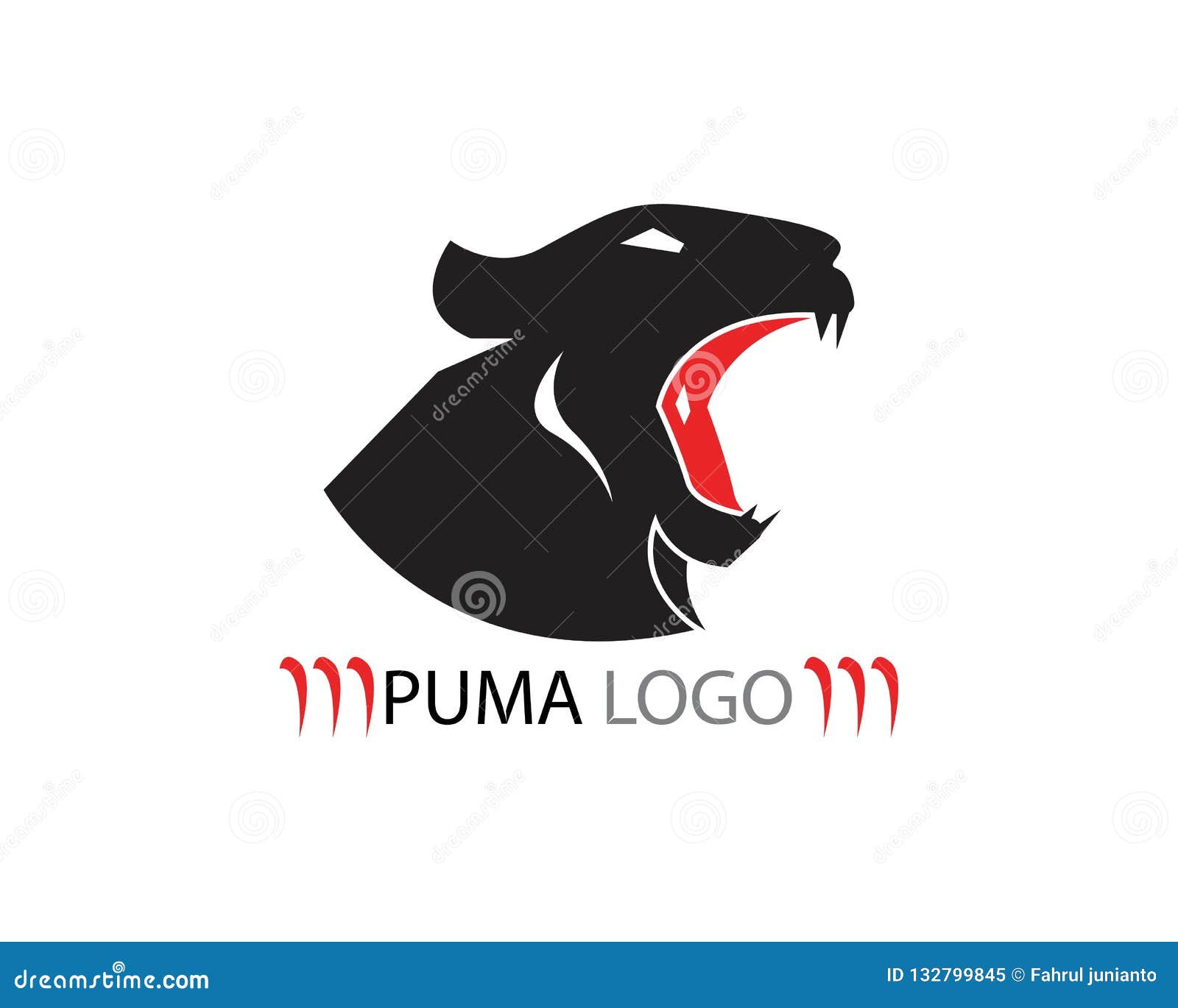 Puma Head Icon Logo Template Stock Vector - Illustration of head ...