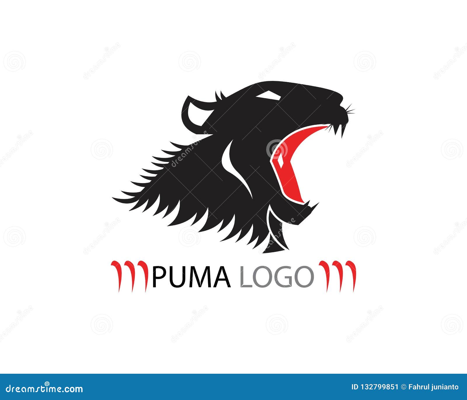 Puma Head Icon Logo Template Stock Vector - Illustration of cougar ...