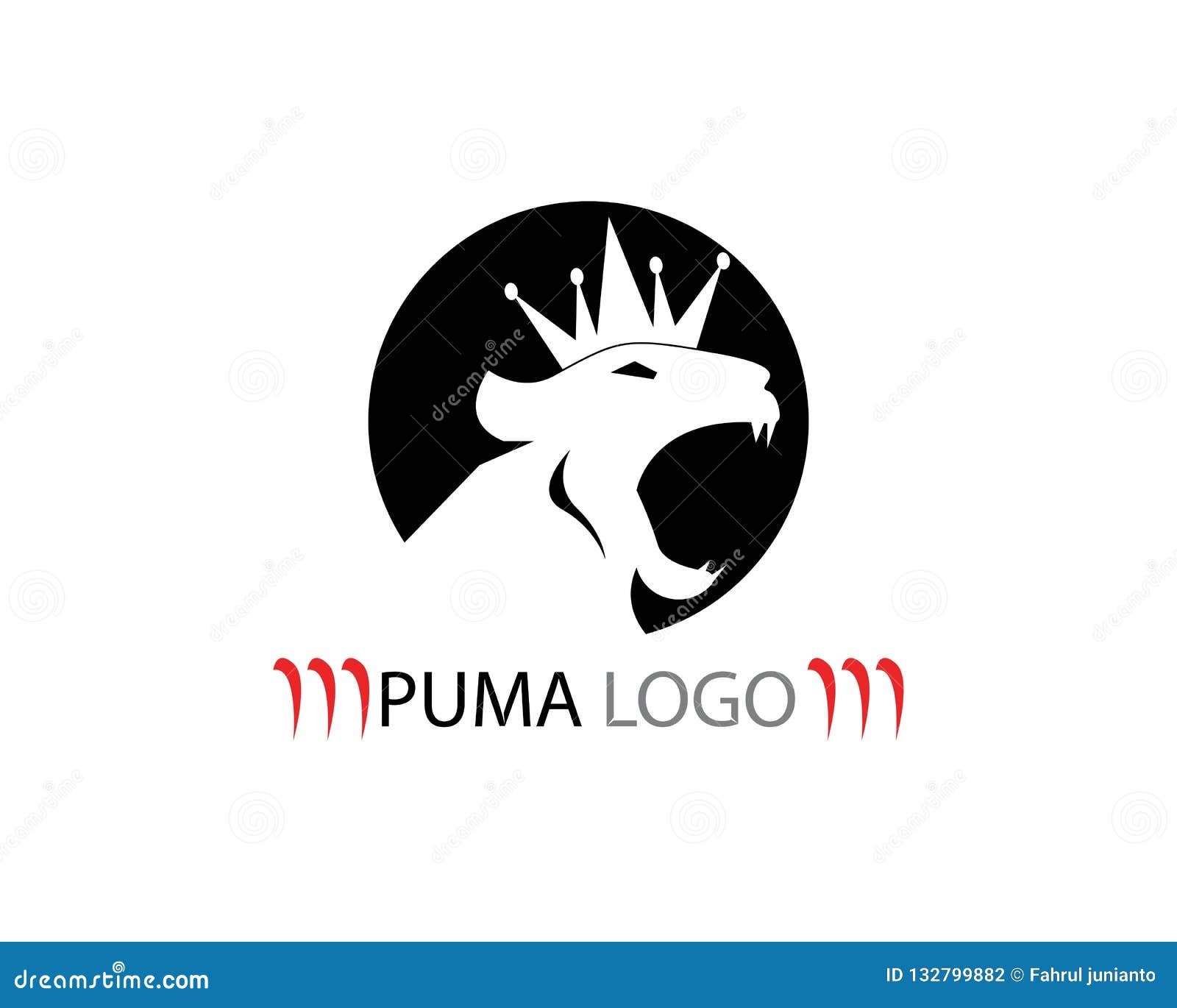 Puma Head Icon Logo Template Stock Vector - Illustration of puma ...
