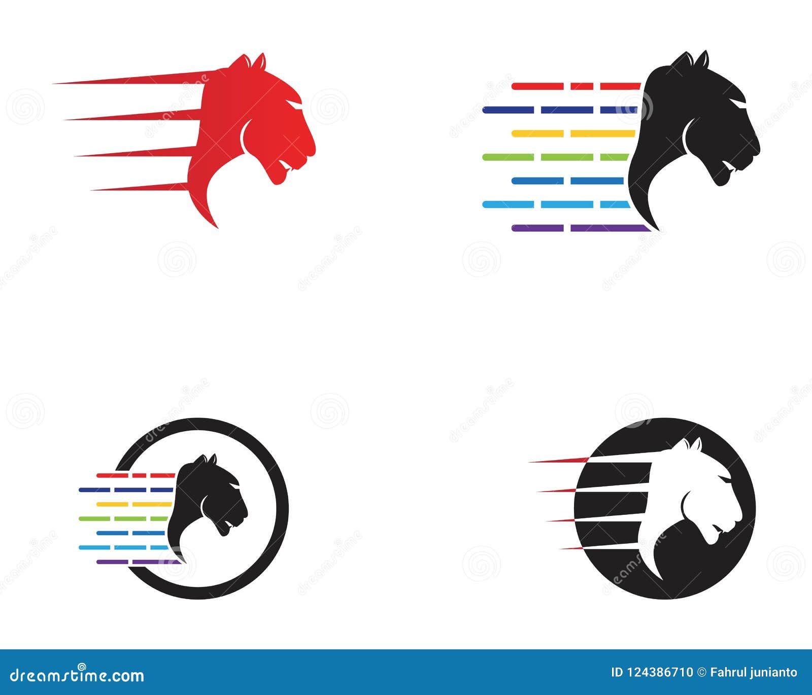 Puma Head Icon Logo Vector Template Stock Vector - Illustration of ...