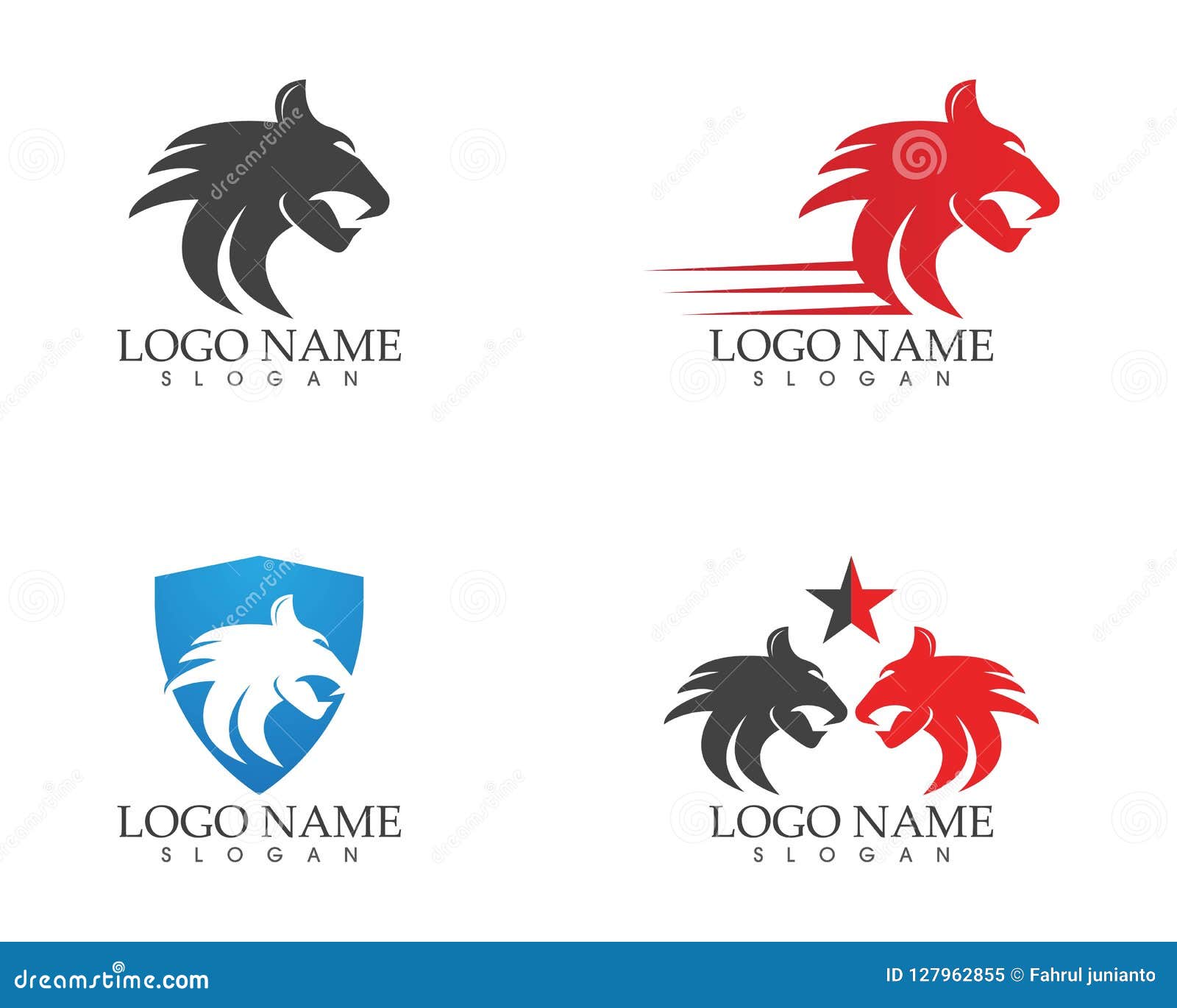 Puma Head Logo Design Vector Illustration Stock Vector - Illustration ...