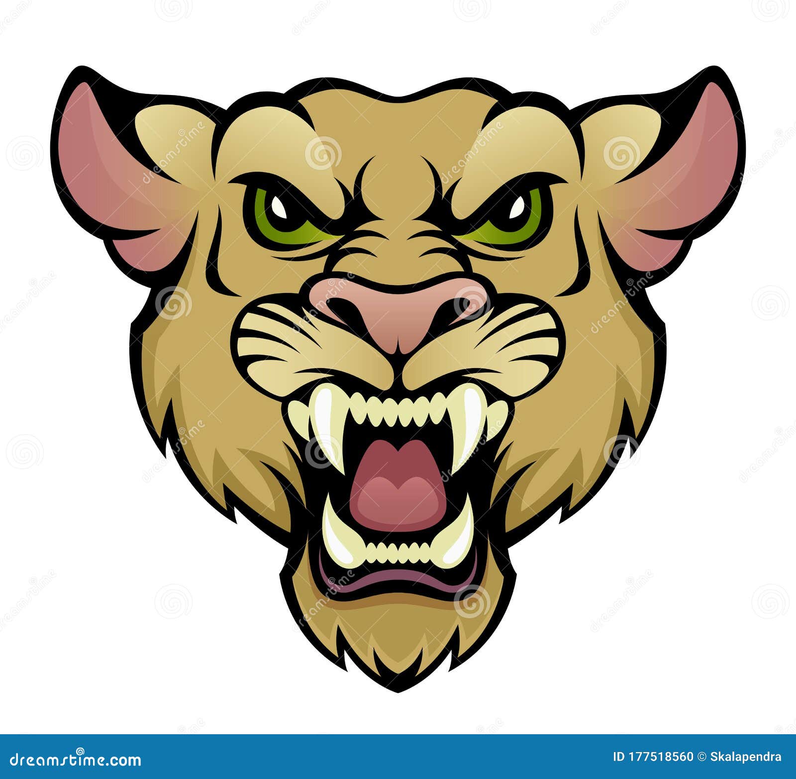 Puma Head Logo Template. Design Element Vector Illustration ...