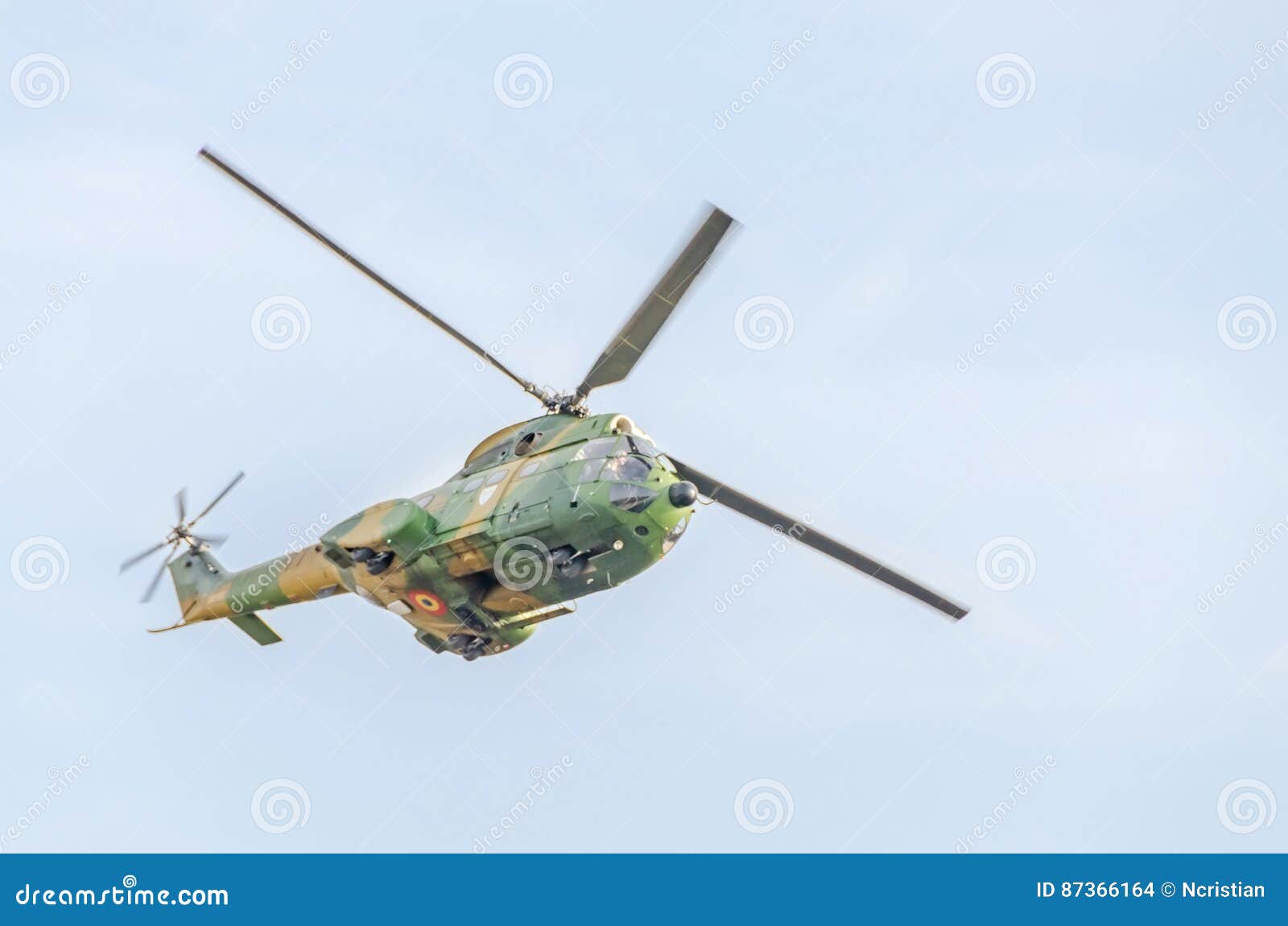 Puma Helicopter Pilots Training in the Blue Sky Editorial Stock Image ...