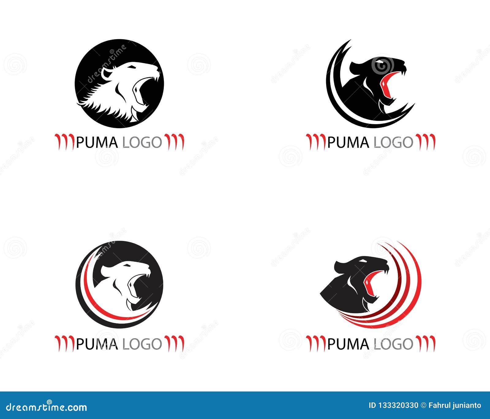Puma Icon Logo Template Vector Stock Vector - Illustration of wildlife ...