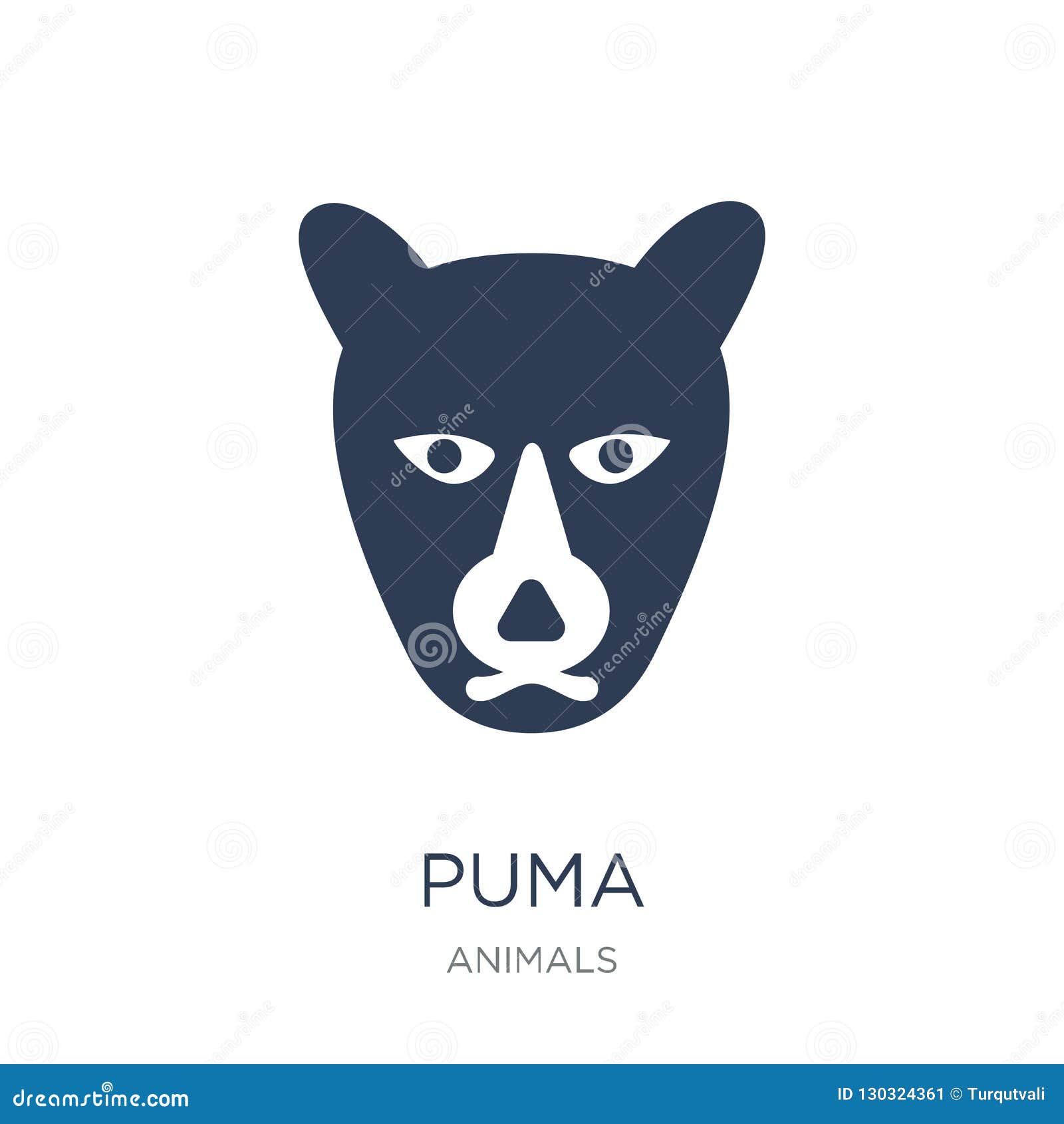Puma Icon. Trendy Flat Vector Puma Icon on White Background from Stock ...