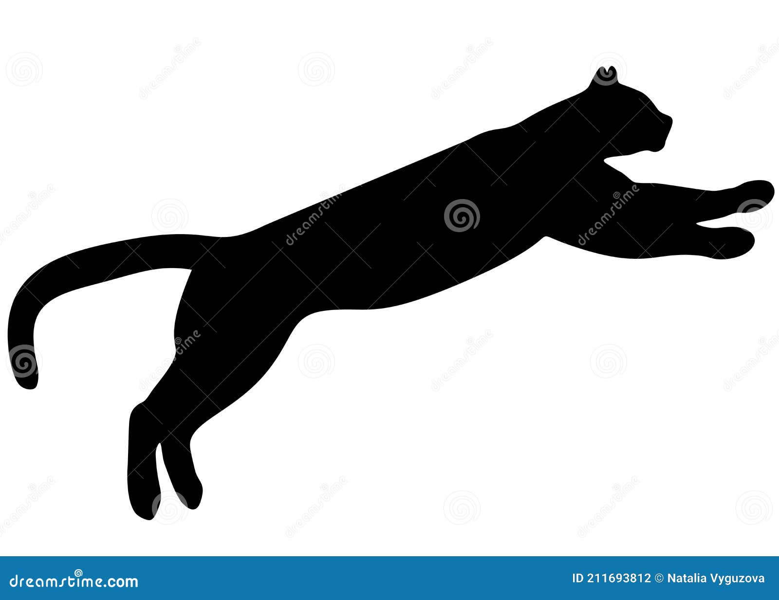 Puma jumping. Vector image stock vector. Illustration of jump - 211693812