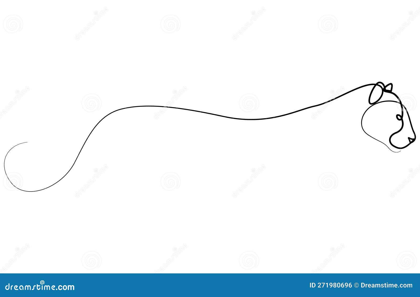 Puma or Lioness Abstract Continuous Line Drawing. Wildlife Vector ... Puma or Lioness Abstract Continuous Line Drawing. Wildlife Vector ...