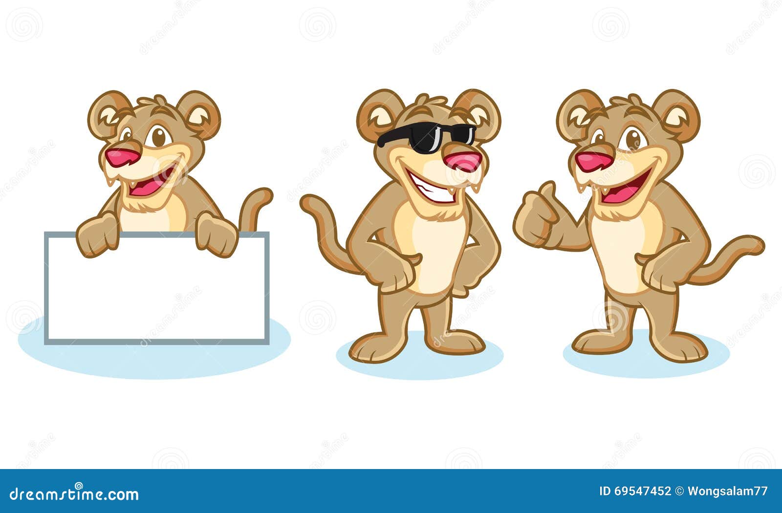 Puma Mascot Vector happy stock vector. Illustration of face - 69547452