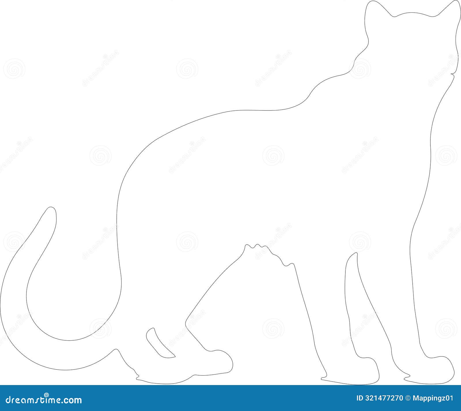 Puma Outline Silhouette Generative Ai Stock Vector - Illustration of ...