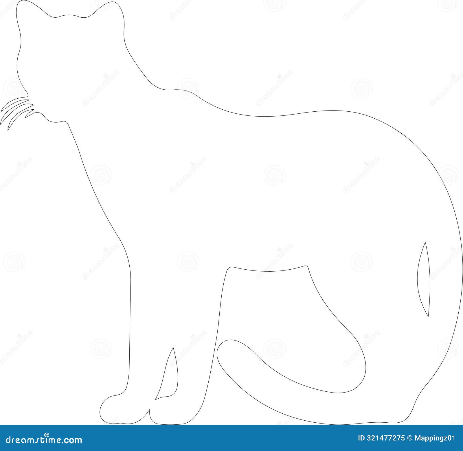 Puma Outline Silhouette Generative Ai Stock Vector - Illustration of ...
