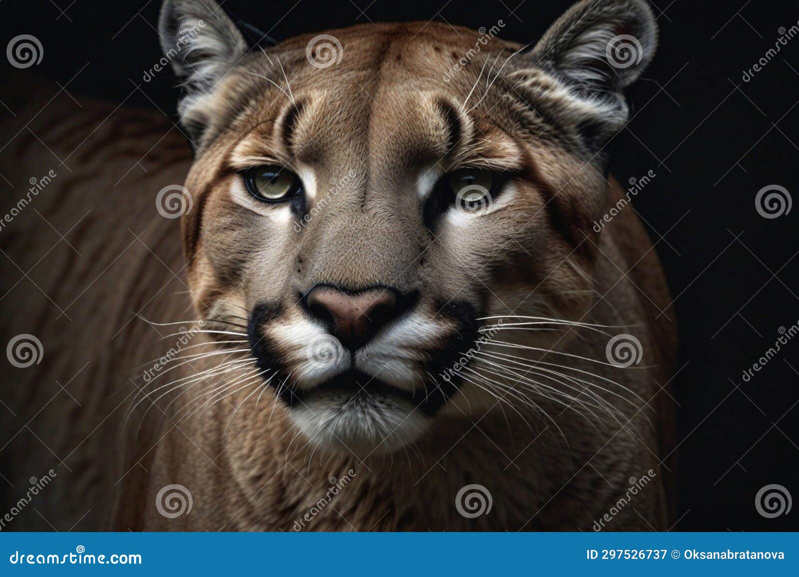 Puma Portrait stock illustration. Illustration of nature - 297526737