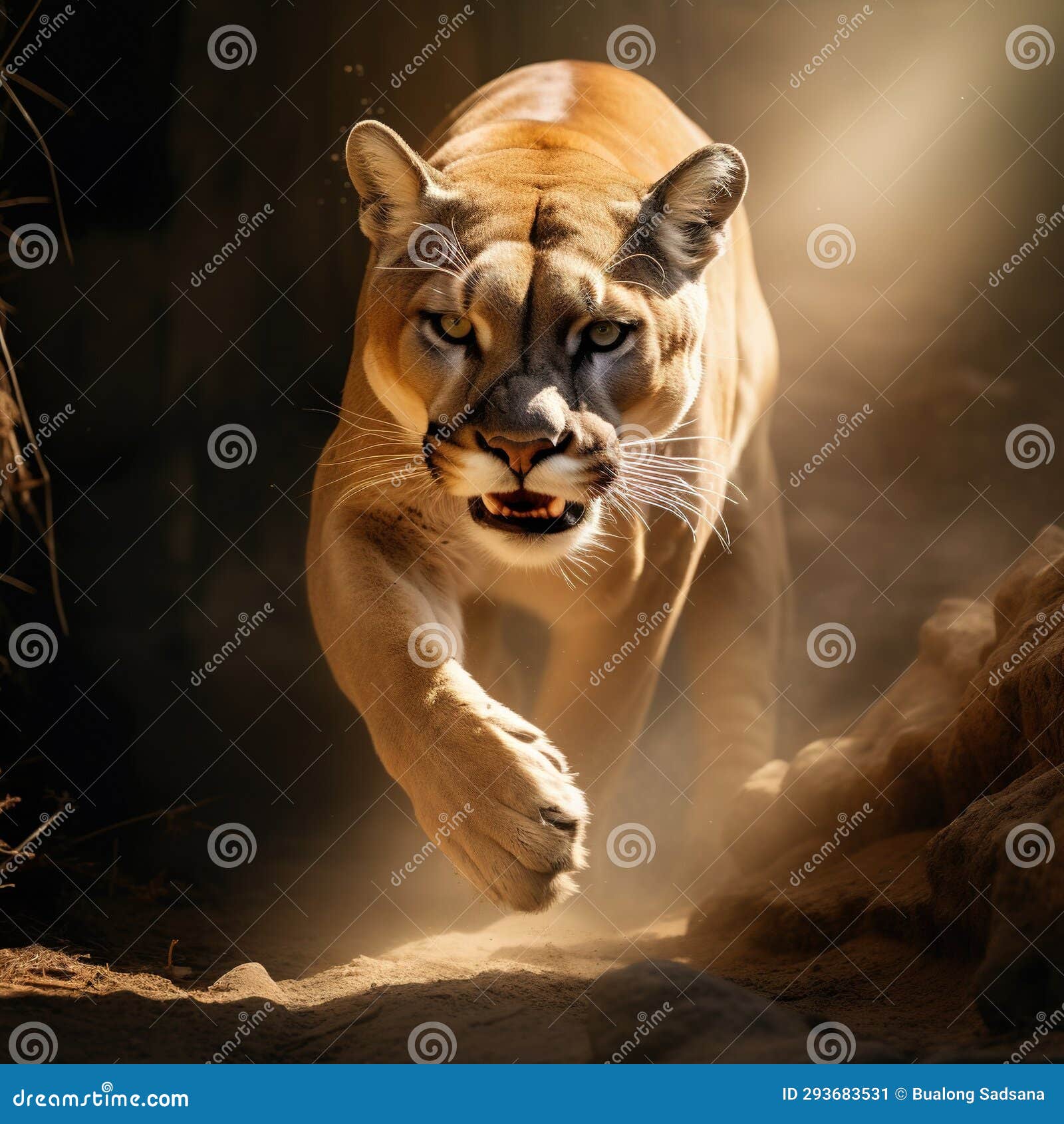 Puma stock illustration. Illustration of imagine, majestic - 293683531