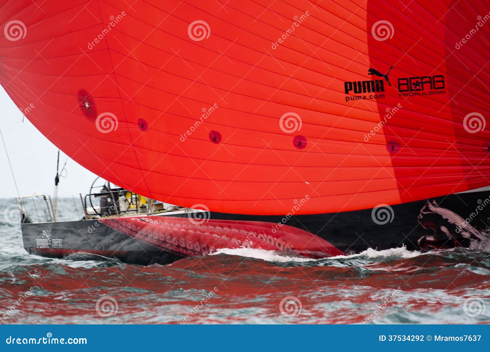 Puma S Red Spinnaker in the Volvo Ocean Race Editorial Photography ...