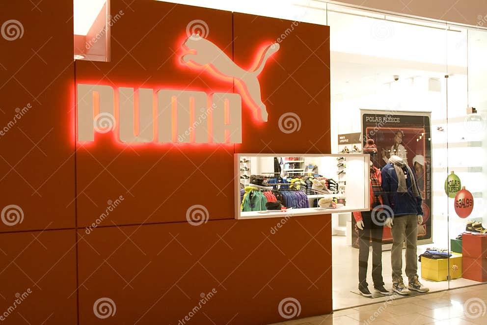 Puma store editorial stock image. Image of bellevue, lights - 28023339