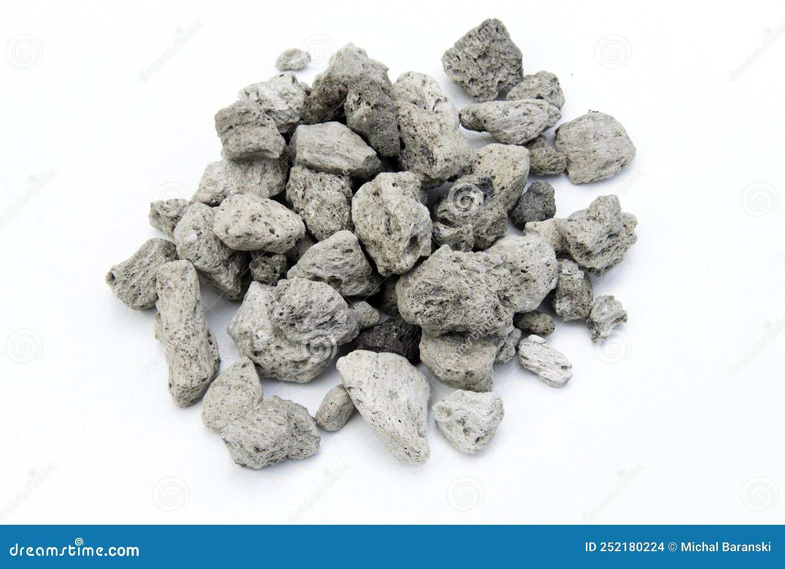 Pumice Over White Background Stock Photo - Image of white, education ...