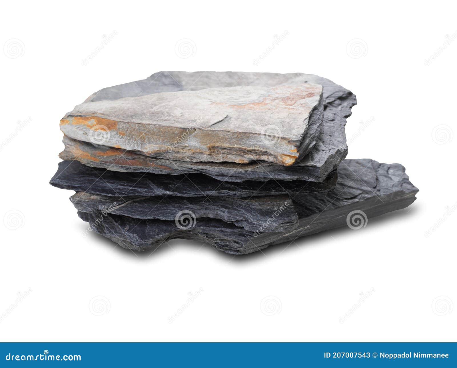Pumice and River Cladding Stone Isolated on White Background Stock ...