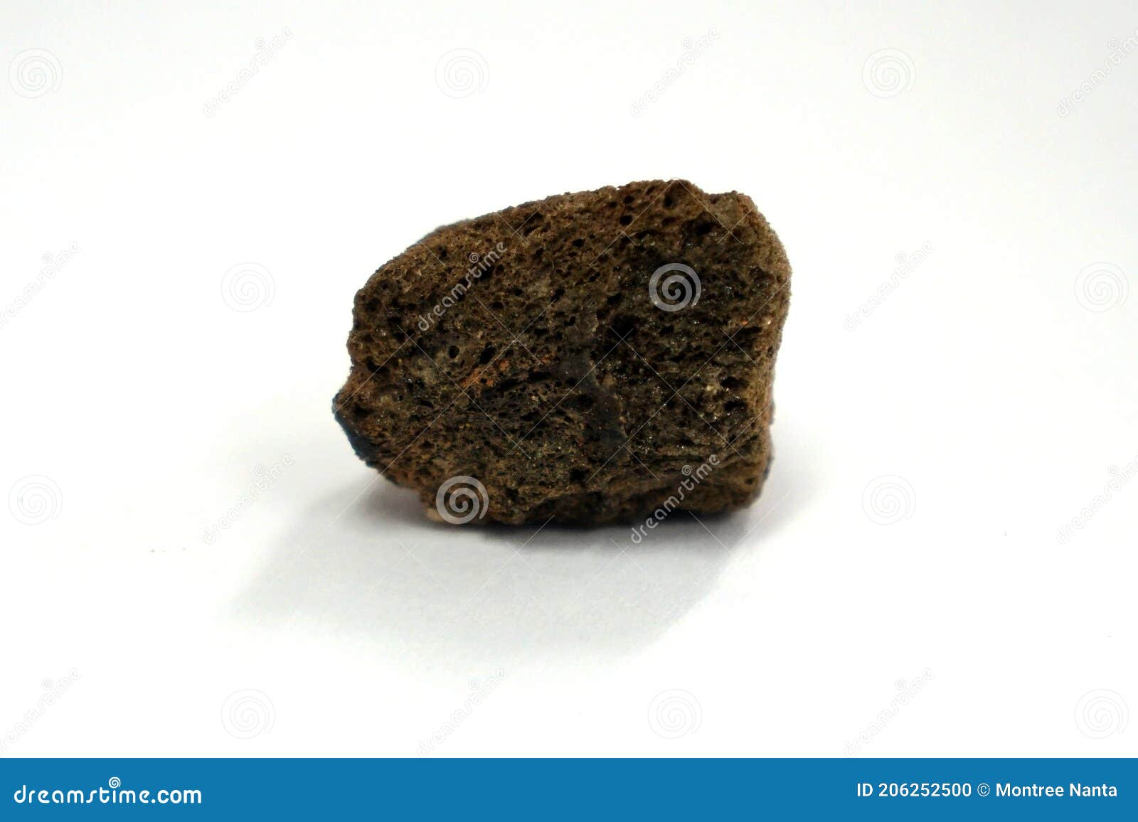 Pumice Rock Isolated on White Background. Stock Photo - Image of ...
