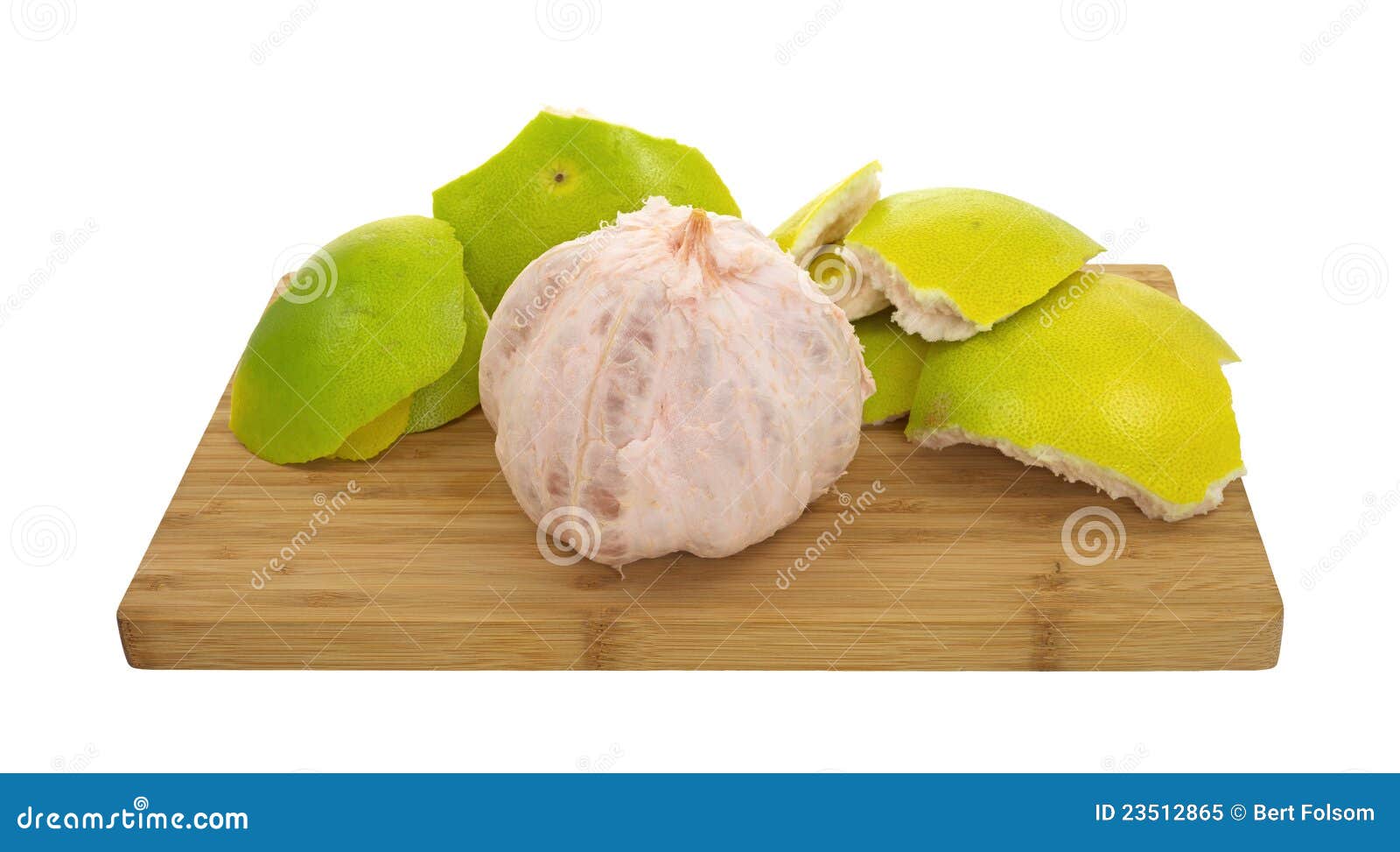 Pummelo and Rind on Cutting Board Stock Image - Image of wood, skin ...
