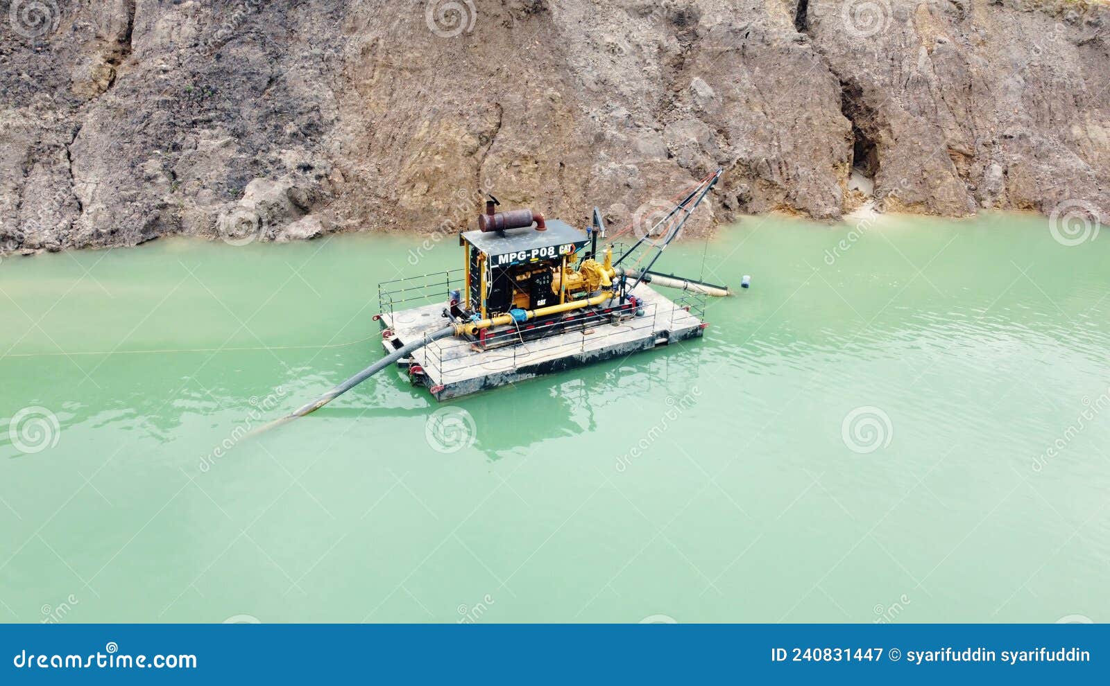 Pump Dewatering Work Area Mining East Kalimantan Stock Image - Image of ...