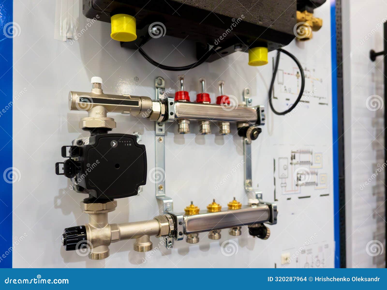 Pump Group with Mixing Valve and Stainless Steel Distribution Manifold ...