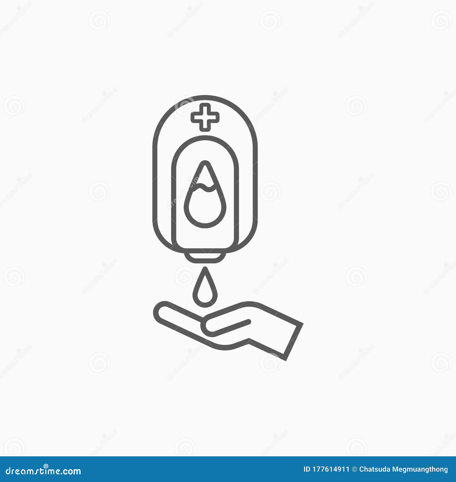 Pump Hand Wash Icon, Alcohol Machine Vector, Hand Sanitizer ...