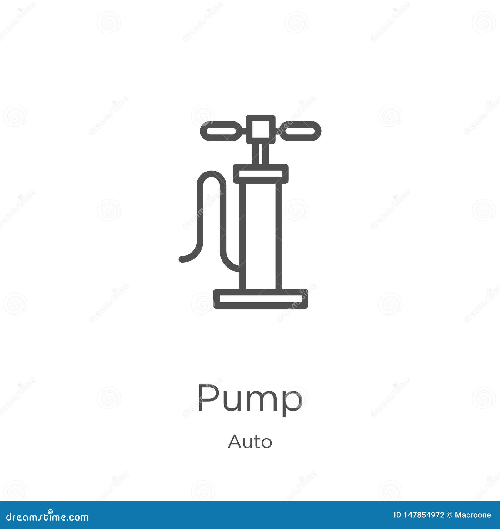 Pump Icon Vector from Auto Collection. Thin Line Pump Outline Icon ...