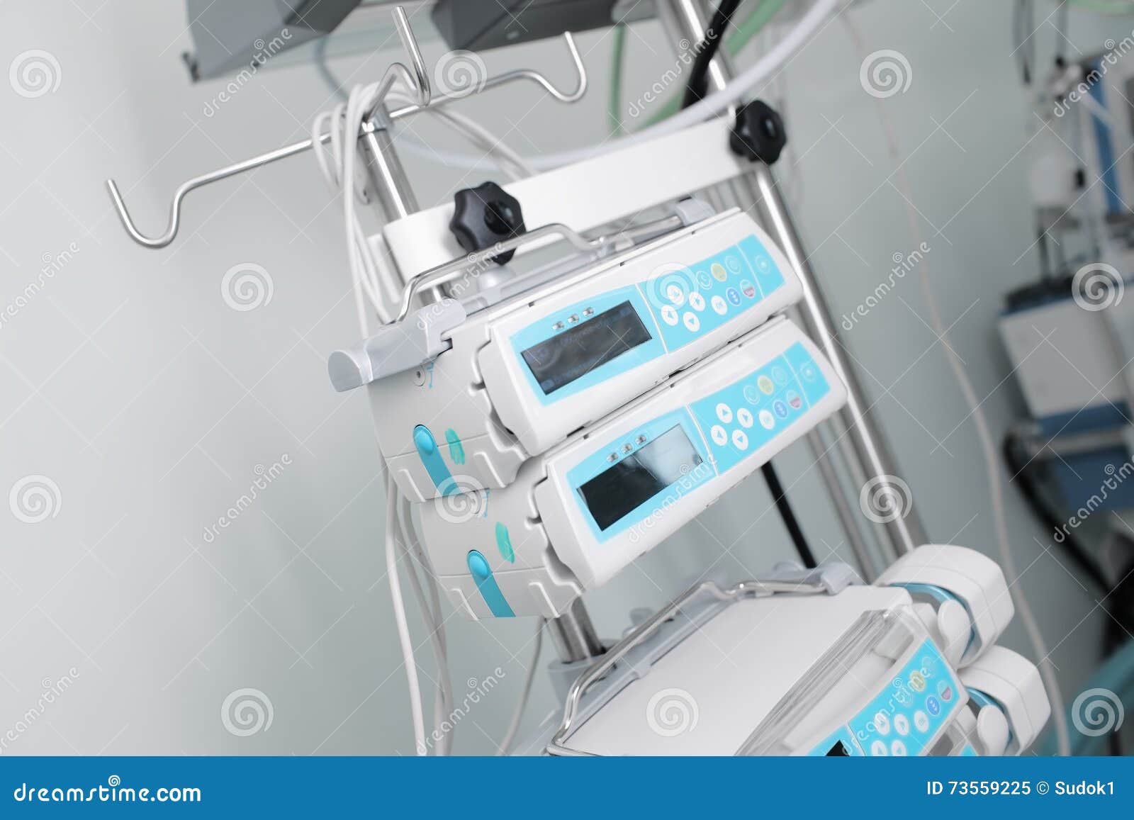 Pump Infusion Machine in ICU Stock Image - Image of assistance ...