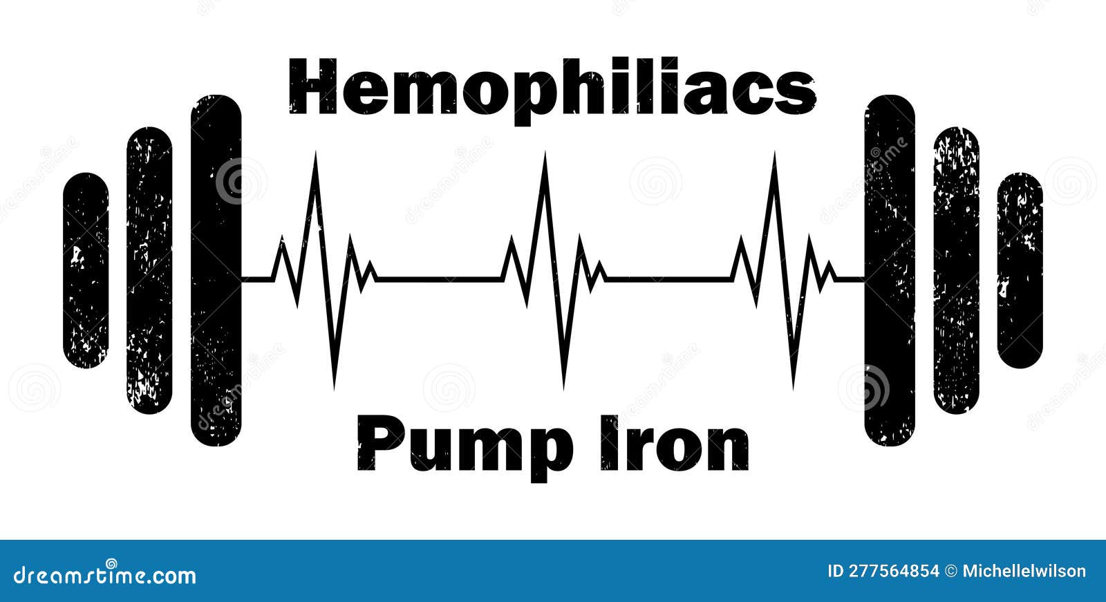 Hemophiliacs Pump Iron Funny Stock Vector - Illustration of worn ...