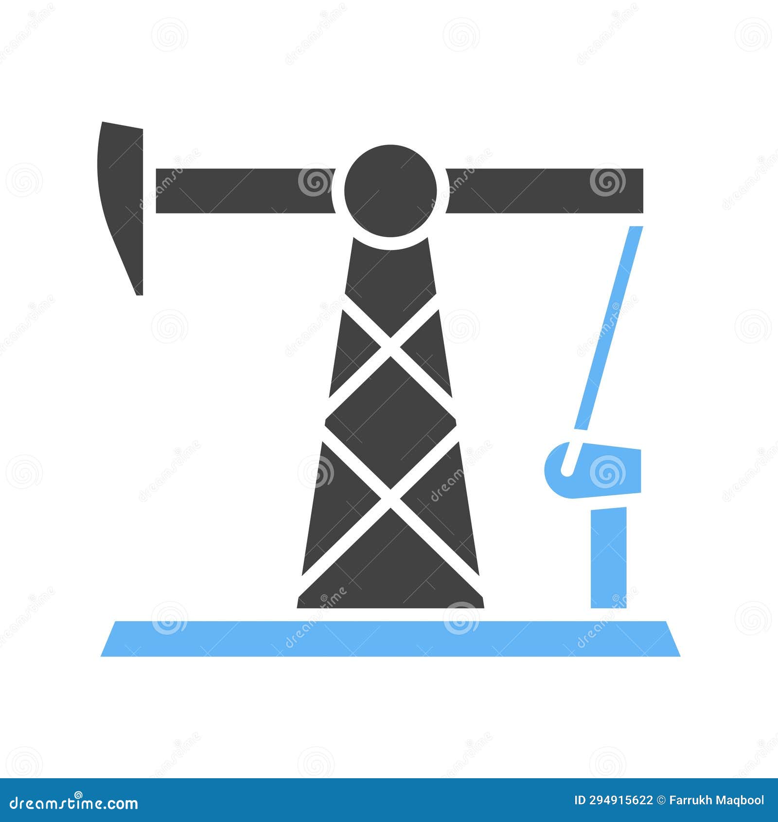Pump Jack Icon Vector Image. Stock Illustration - Illustration of ...