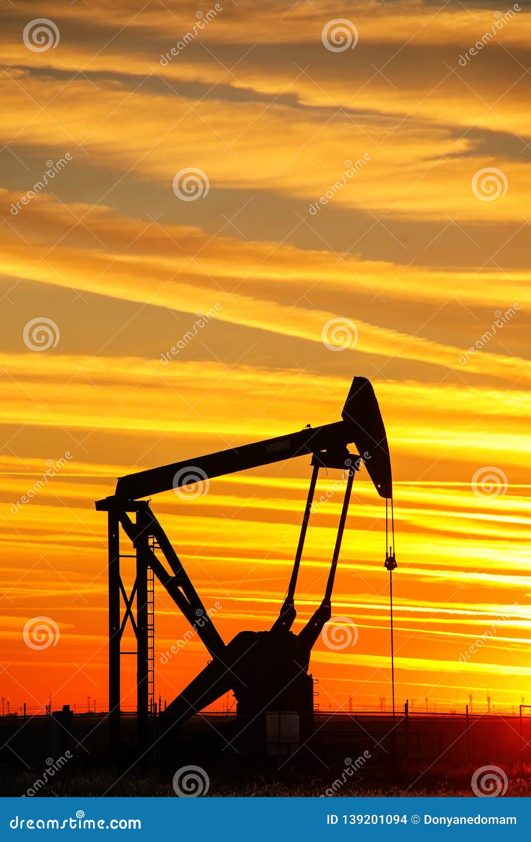 Pump Jack in the Oil Field at Sunset Stock Photo - Image of diesel ...