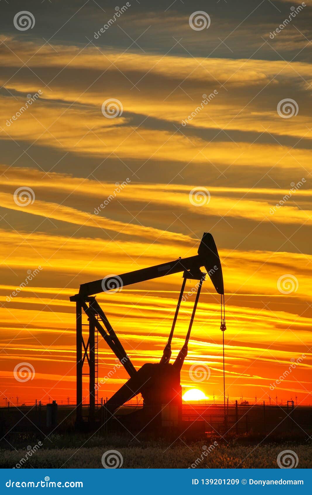 Pump Jack in the Oil Field at Sunset Stock Image - Image of exploration ...