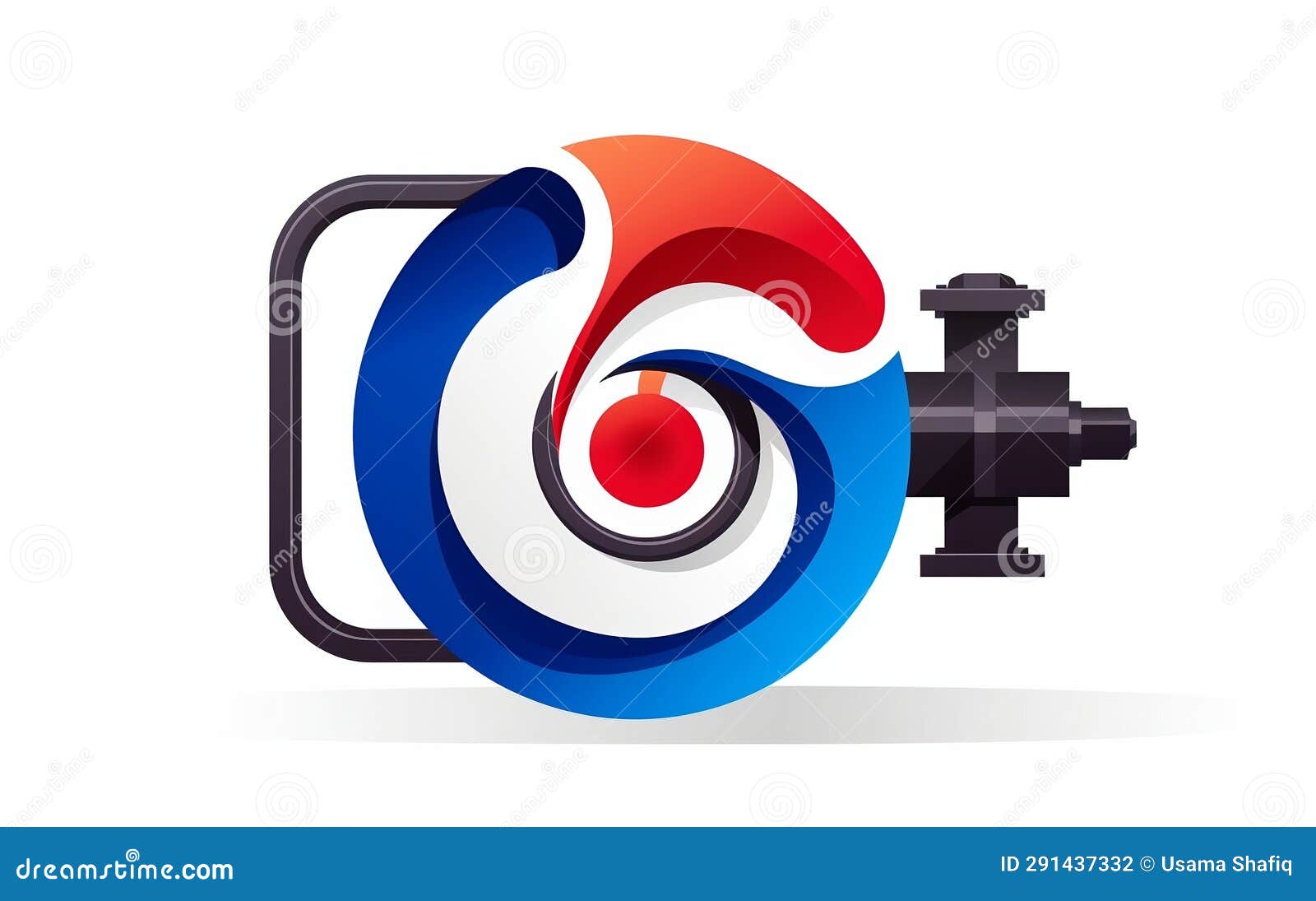 Pump Logo on White Background. Stock Illustration - Illustration of ...