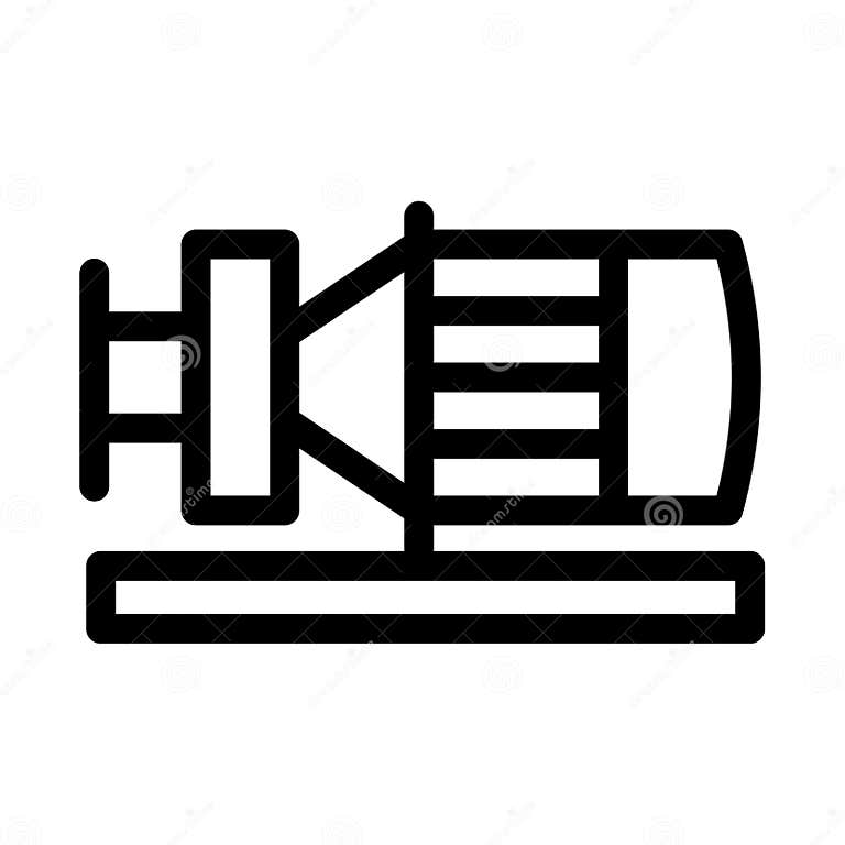 Pump Machine Vector Line Icon Stock Vector - Illustration of line ...