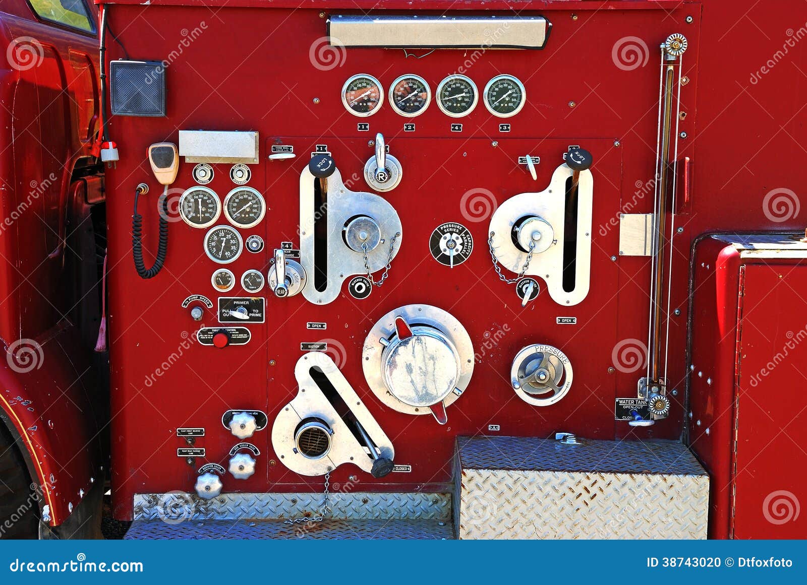 Pump Panel stock photo. Image of pumper, appliance, gauge - 38743020